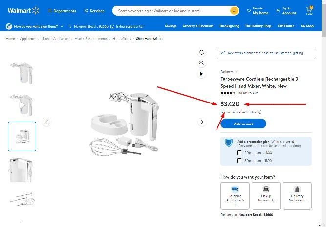Farberware Cordless Rechargeable 3 Speed Hand Mixer, White for Sale in ...