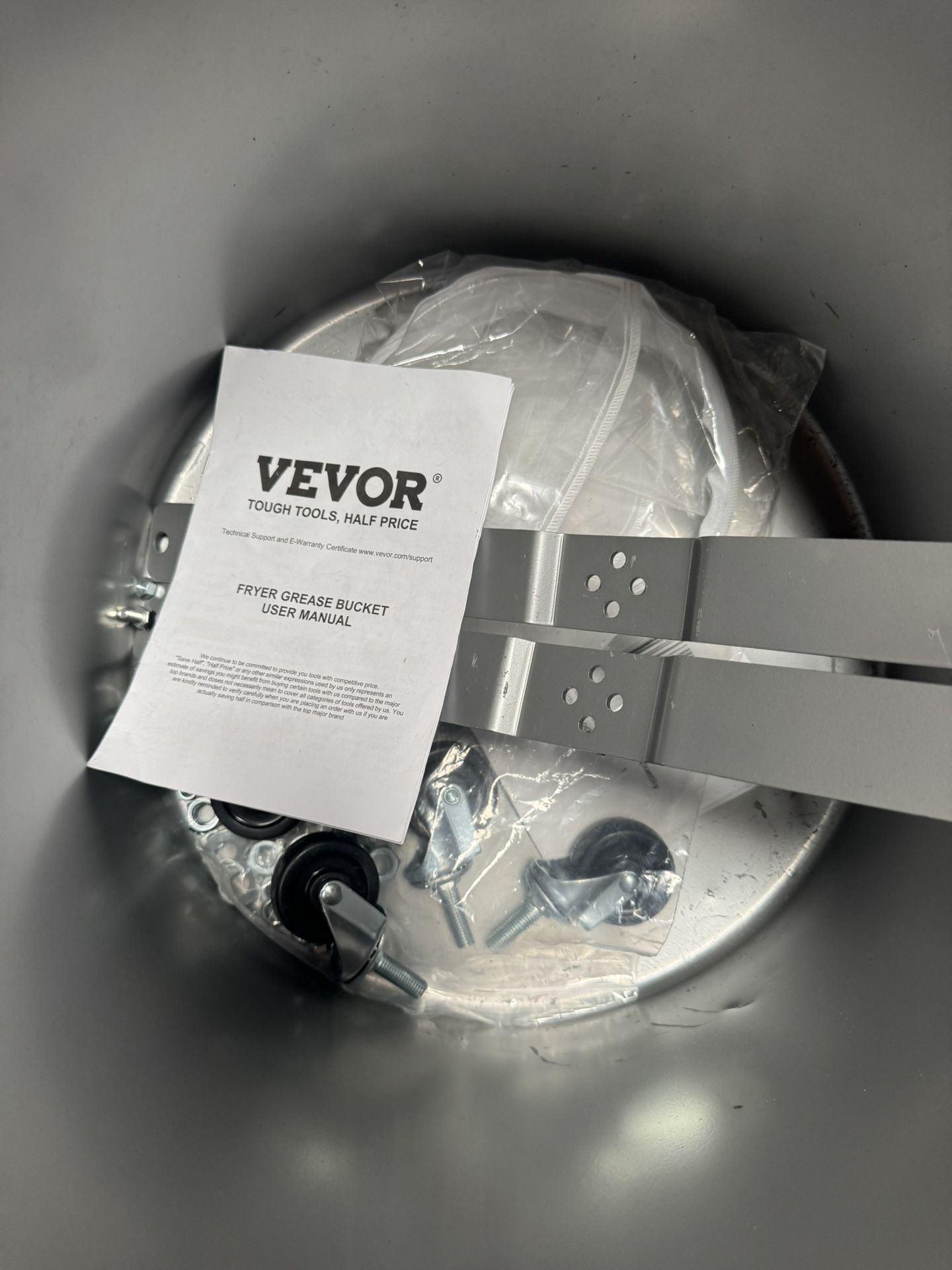 Carbon Steel SucceBuy Fryer Grease Bucket 8Gal Oil Disposal Caddy Fryer ...