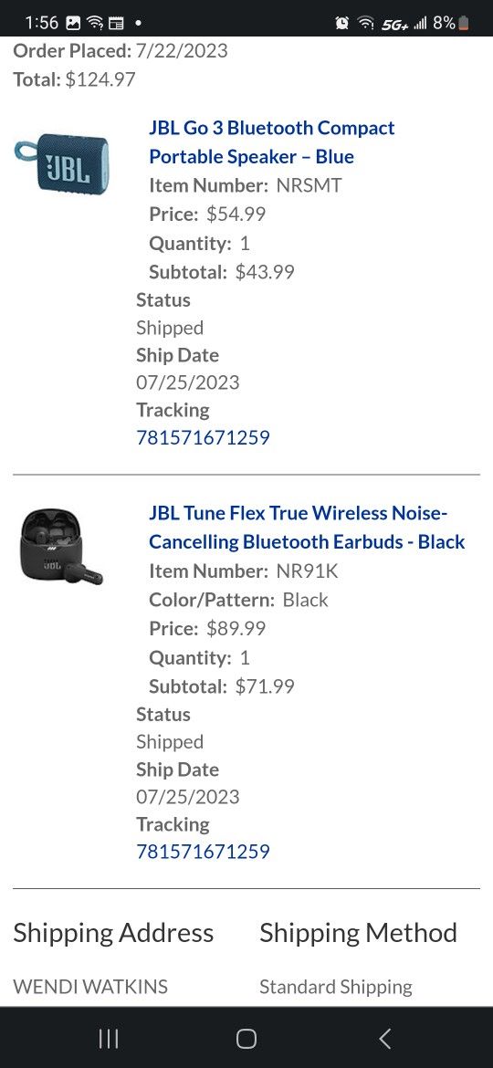 JBL Bluetooth Speaker And JBL Bluetooth Earbuds Brand New Just Got Them ...