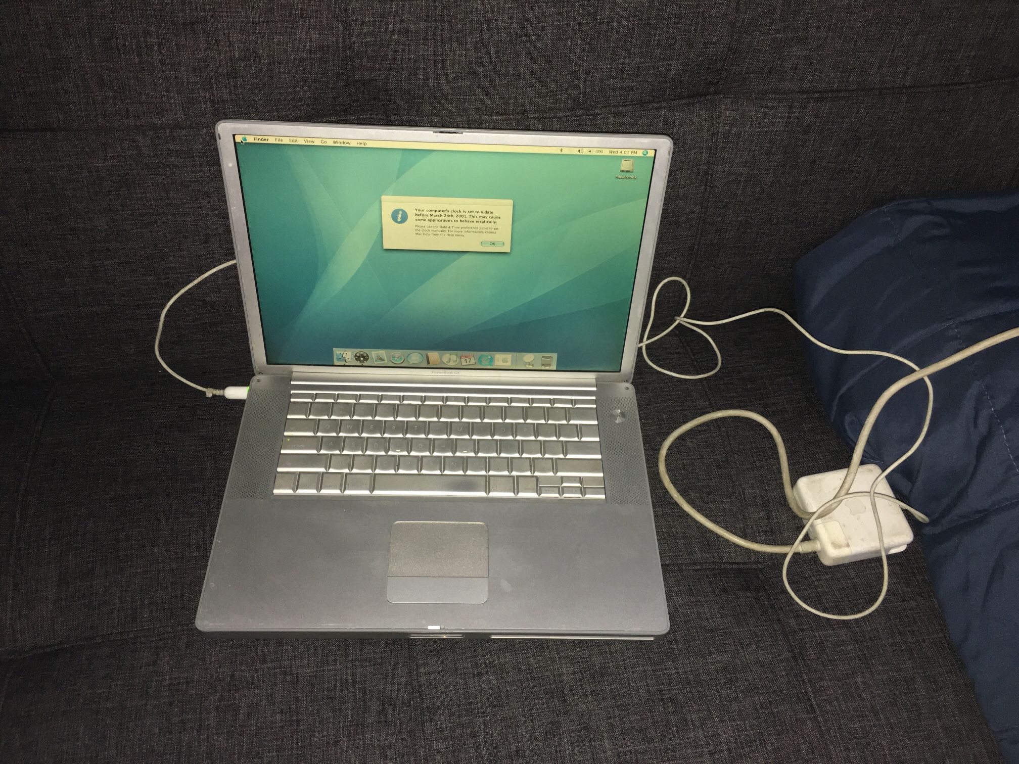 Apple PowerBook G4 A1106 15" PowerPC G4 1.5GHz 1GB 80GB HD OSX Tiger ...