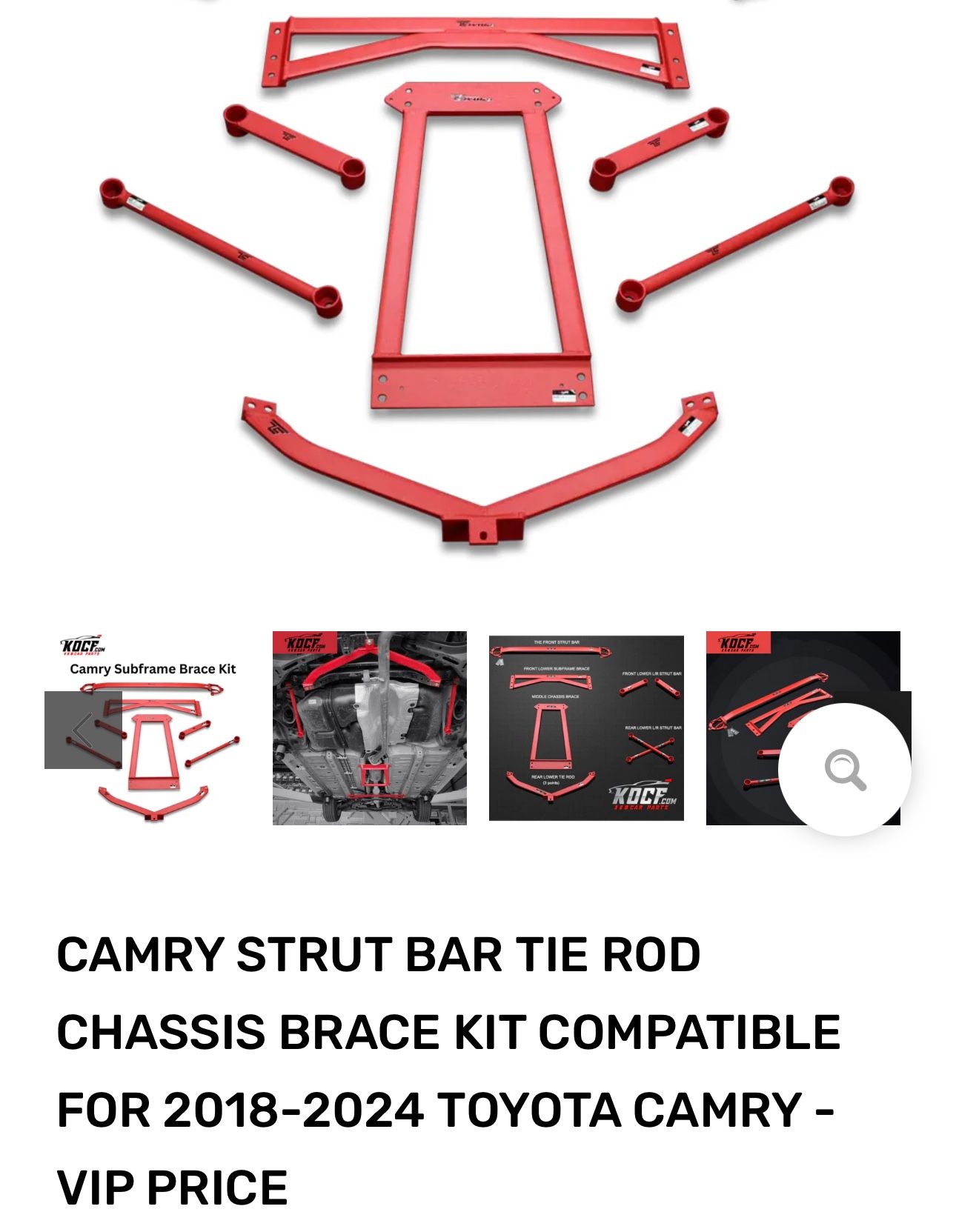 CAMRY TIE ROD CHASSIS BRACE KIT for Sale in Phoenix, AZ - OfferUp