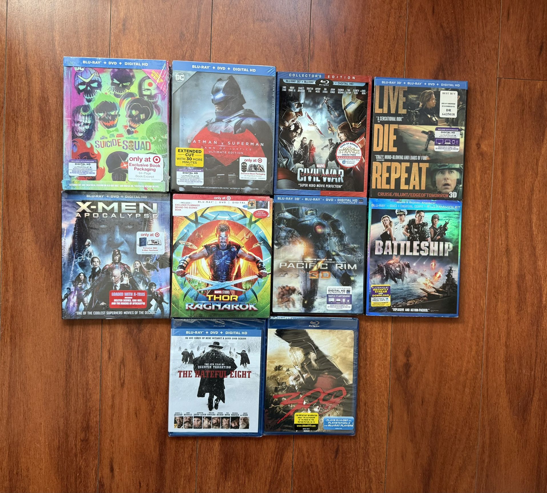 NEW Action BLU RAY DVD movie lot collection 1 - Marvel DC - Blu Ray 3D ...