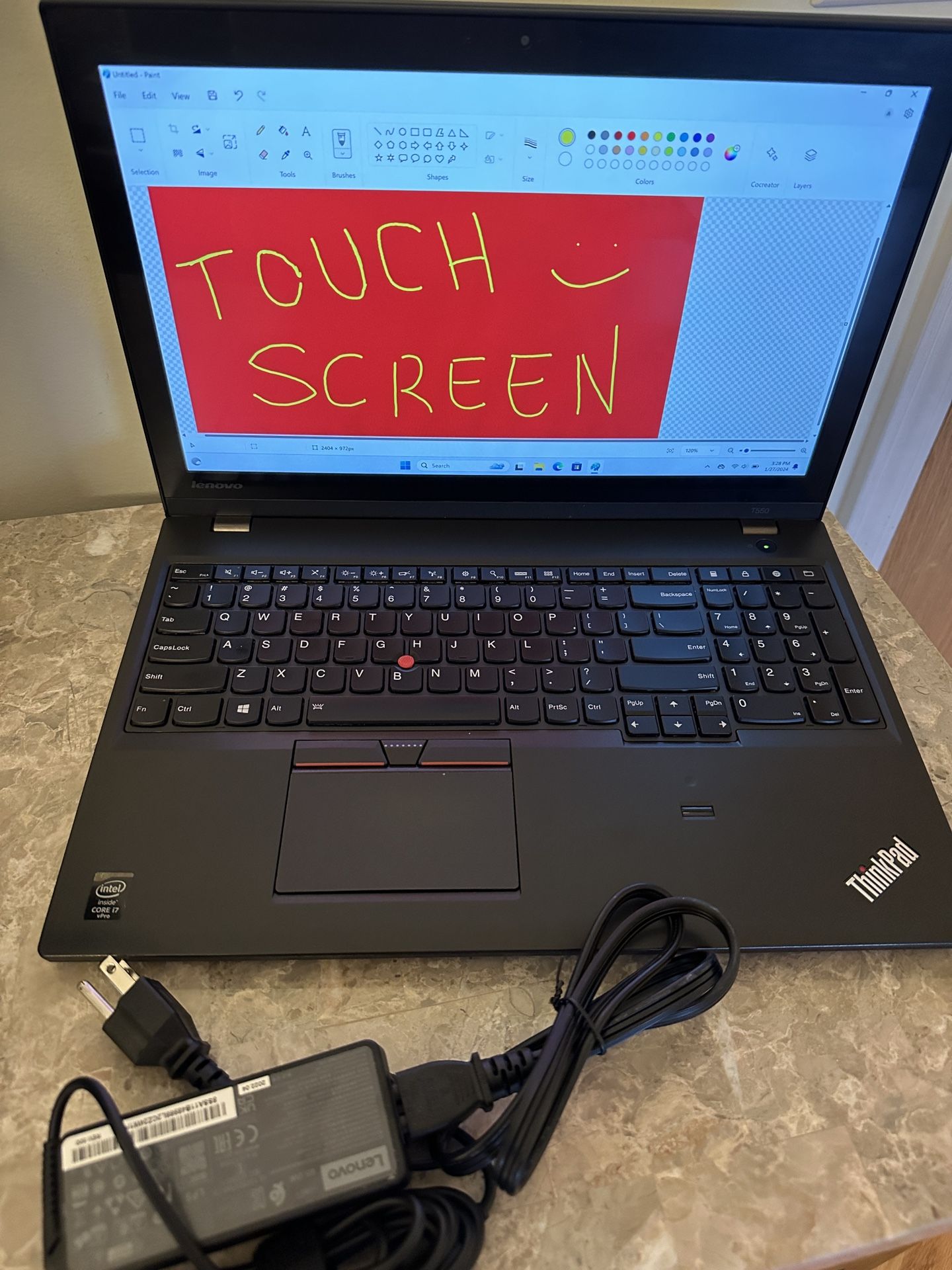 15.6” TouchScreen i7 Laptop Lenovo ThinkPad T550 with 16 Gb RAM and SSD ...