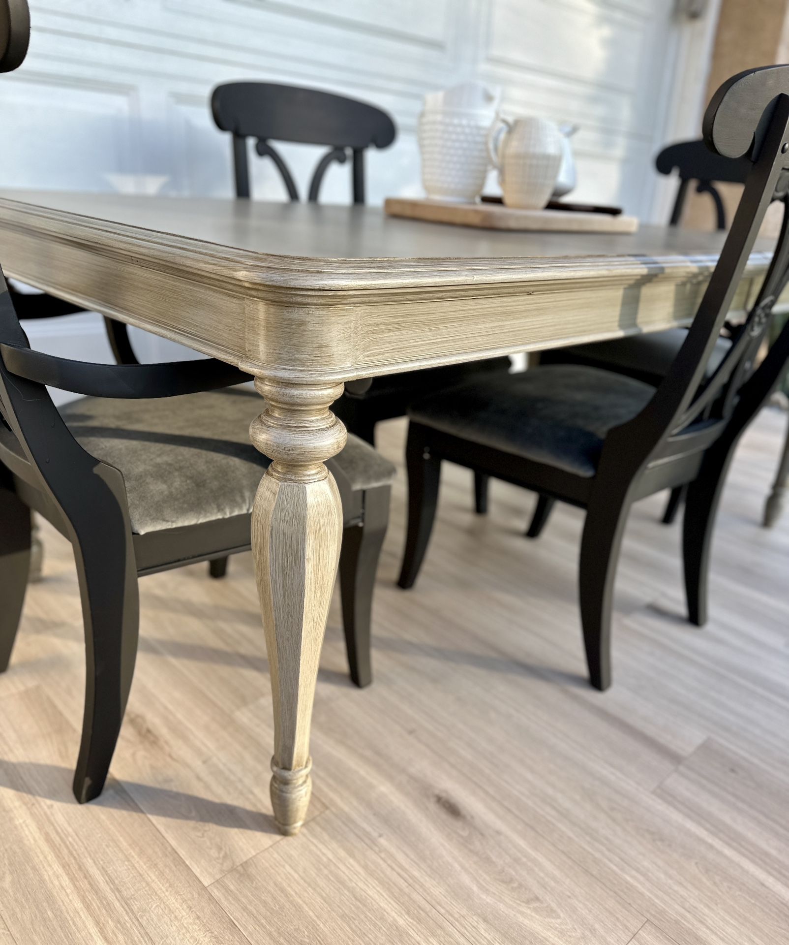 Rustic Farmhouse Dining Table And 4 Chairs for Sale in Redlands, CA ...