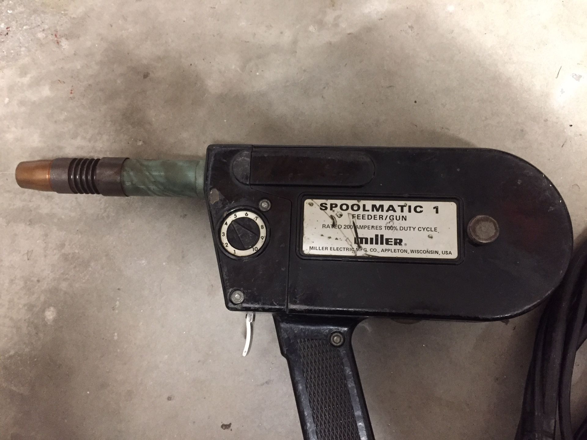 Miller aluminum welding spool gun spoolmatic 1 and wc1s control also ...
