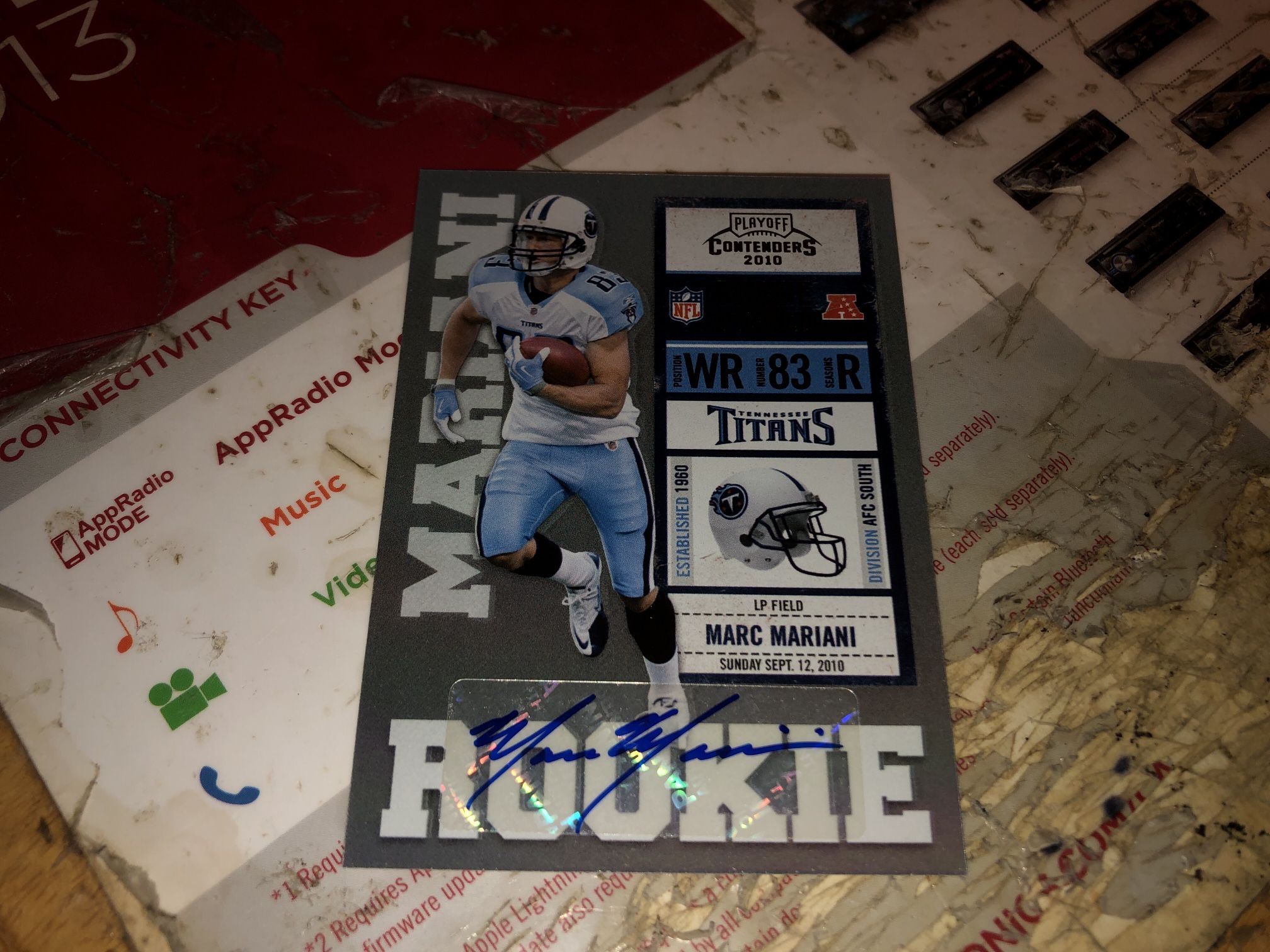 PLAYOFF CONTENDERS PANINI #83 Marc Mariani Rookie Card AUTO Tennessee ...