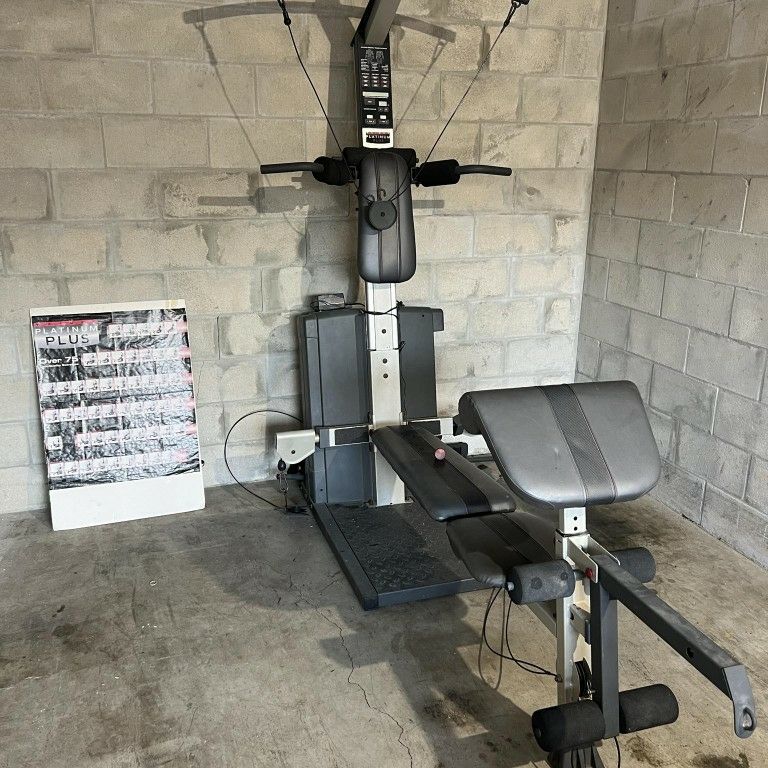 Weider Platinum Plus Home Gym Workout Chart Weider Platinum Plus Home