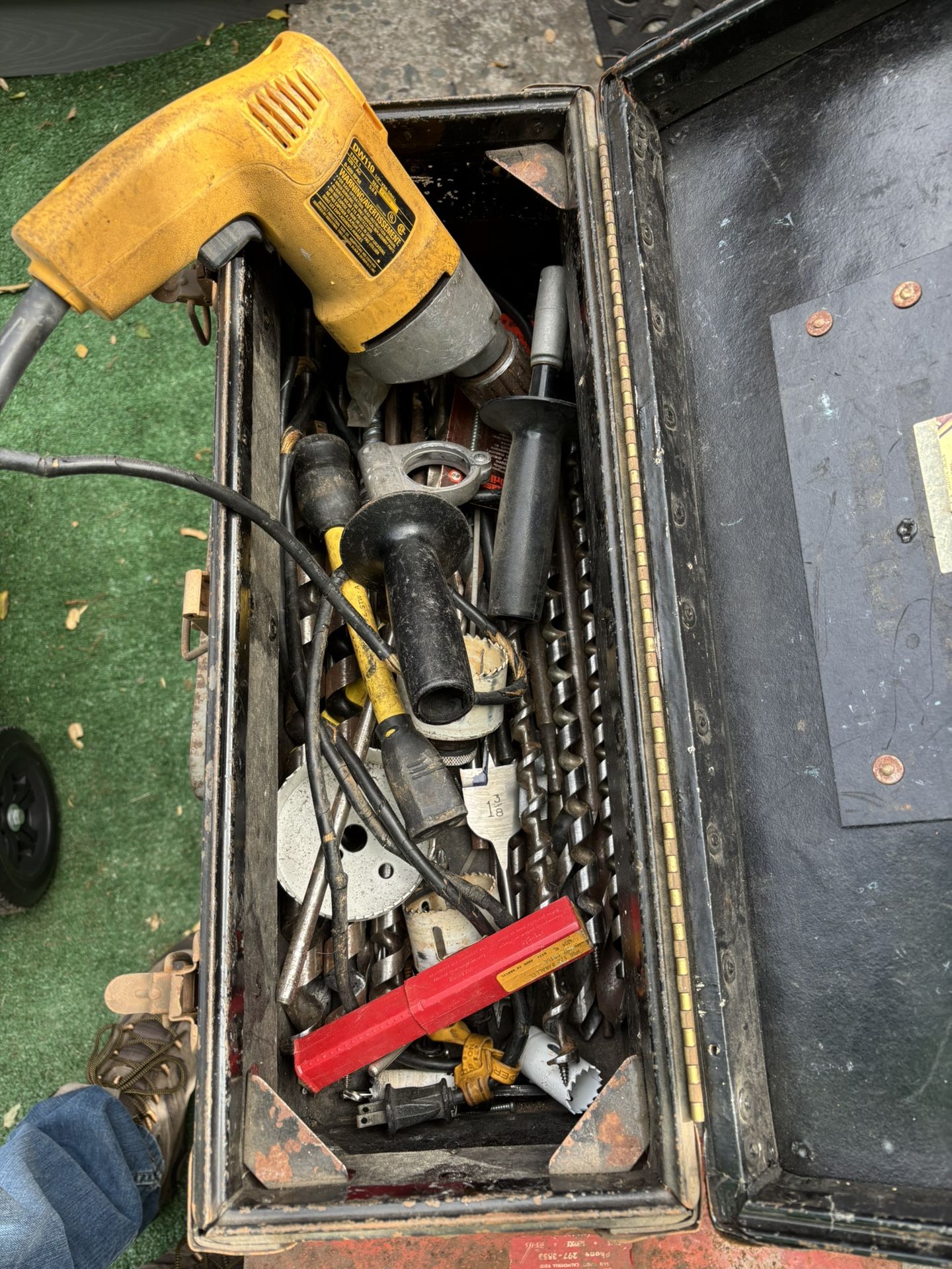 Box of drill, bits, and corded drill for Sale in San Diego, CA - OfferUp