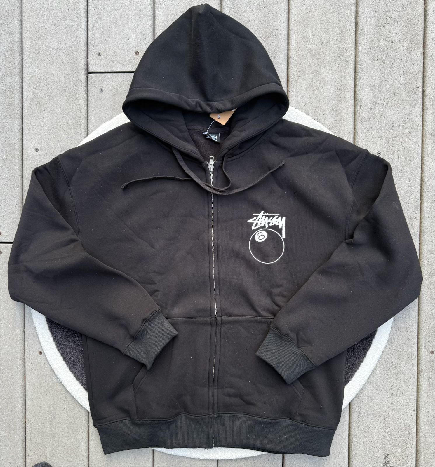 Brand New Stussy 8Ball Zip/Hoodie All Sizes: Small, Medium, Large, XL ...