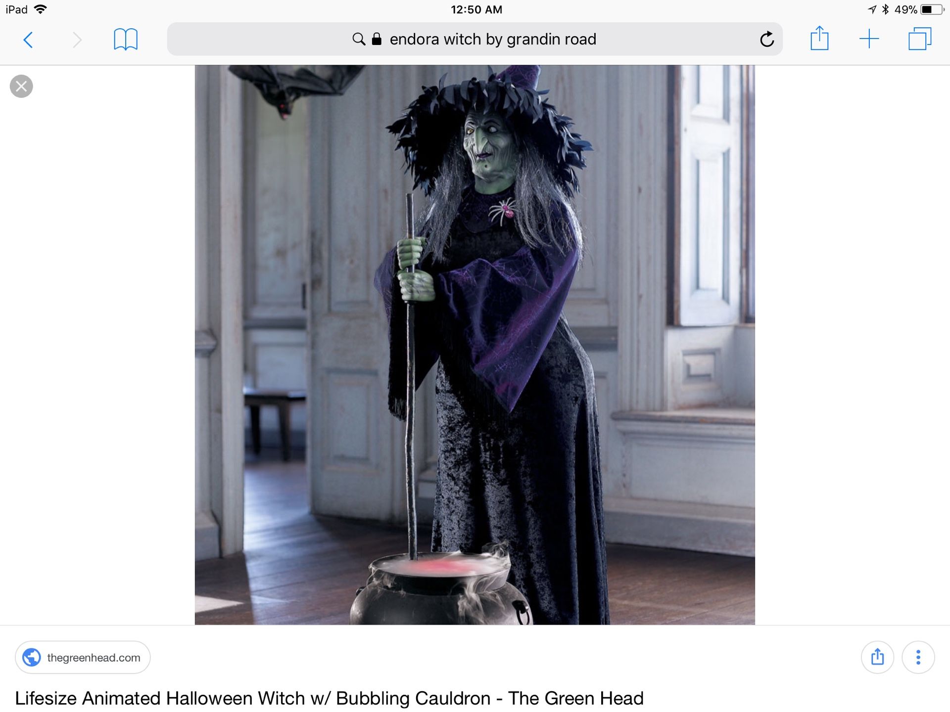 Grandin Road life-size talking, moving witch- Endora for Sale in ...