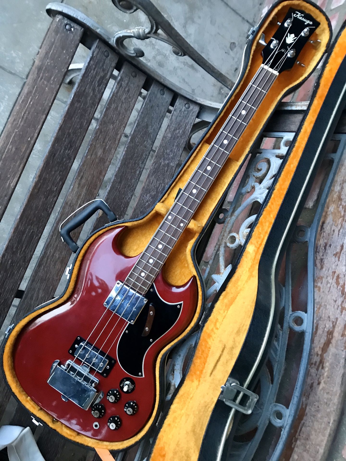 Vintage 70’s Kasuga EB-3 Japanese SG bass guitar for Sale in South Gate ...