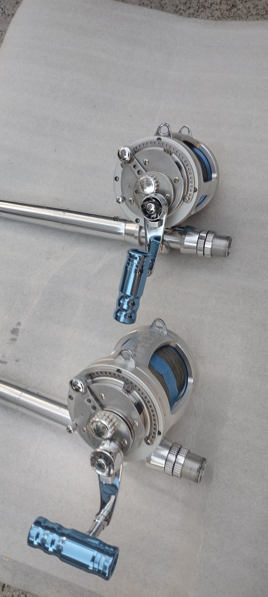Pair (2) 2 Speed Reels On Rods Tiagra, SLT, Internationals, TLD Shimano ...