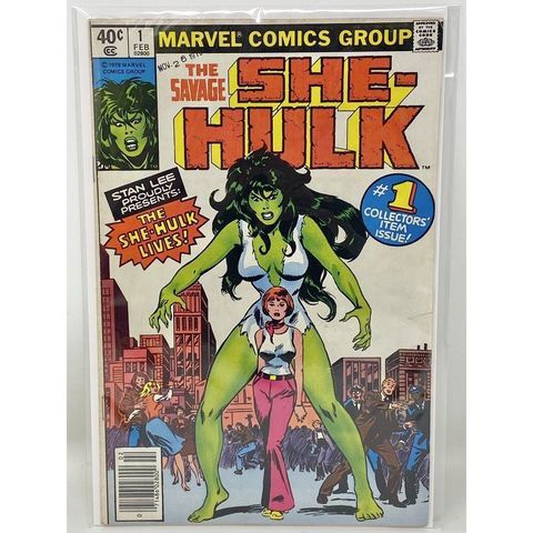 1979 Marvel #1 The Savage She-Hulk 1st Appearance Newsstand Edition ...