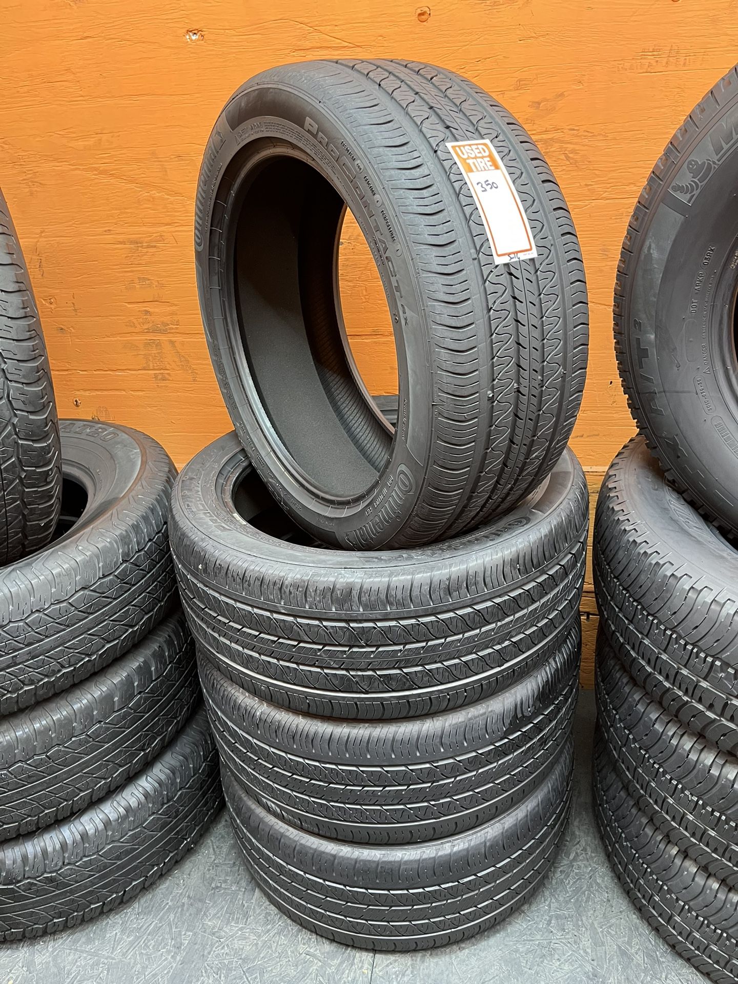 255/45R19 Continental Pro Contact Full Tire Set for Sale in Arlington ...