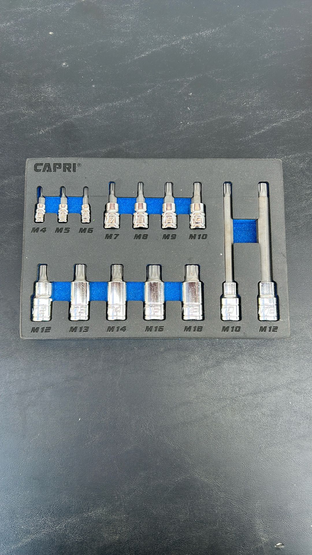 CAPRI TOOL Master XZN Triple Square Bit Socket Set,14 peace set for ...