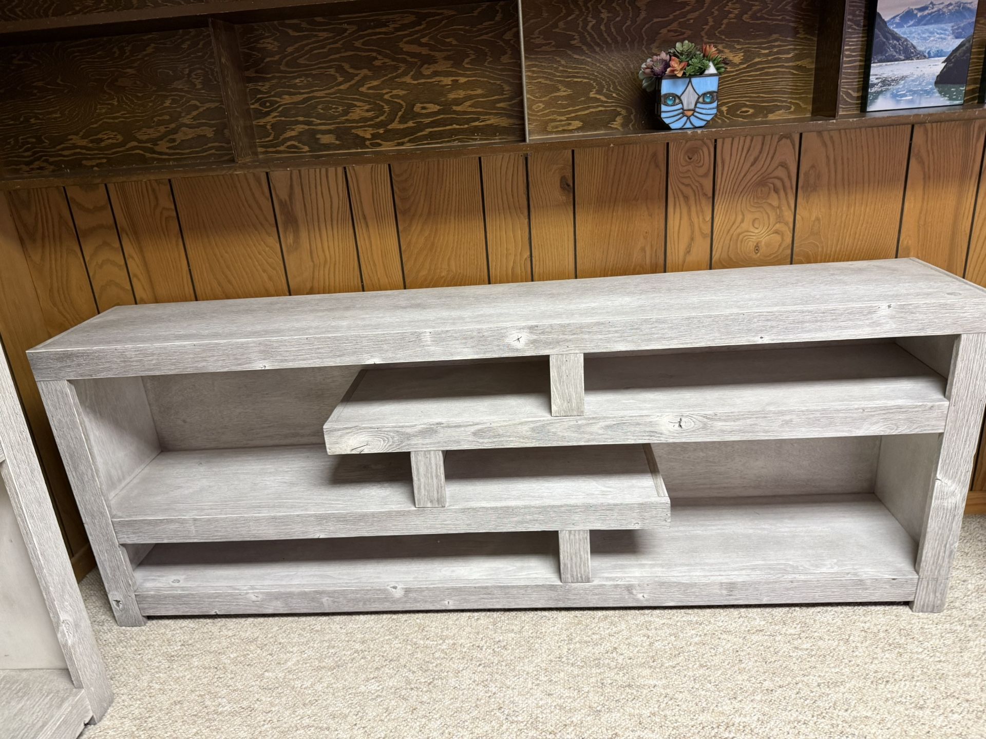 Light Grey Wood Entertainment Center for Sale in Spring Valley, CA ...