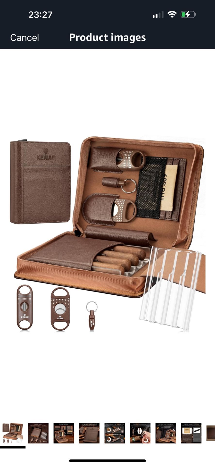 Brand New Cigar Humidor Case, Portable Cigar Box with Straight Cutter ...