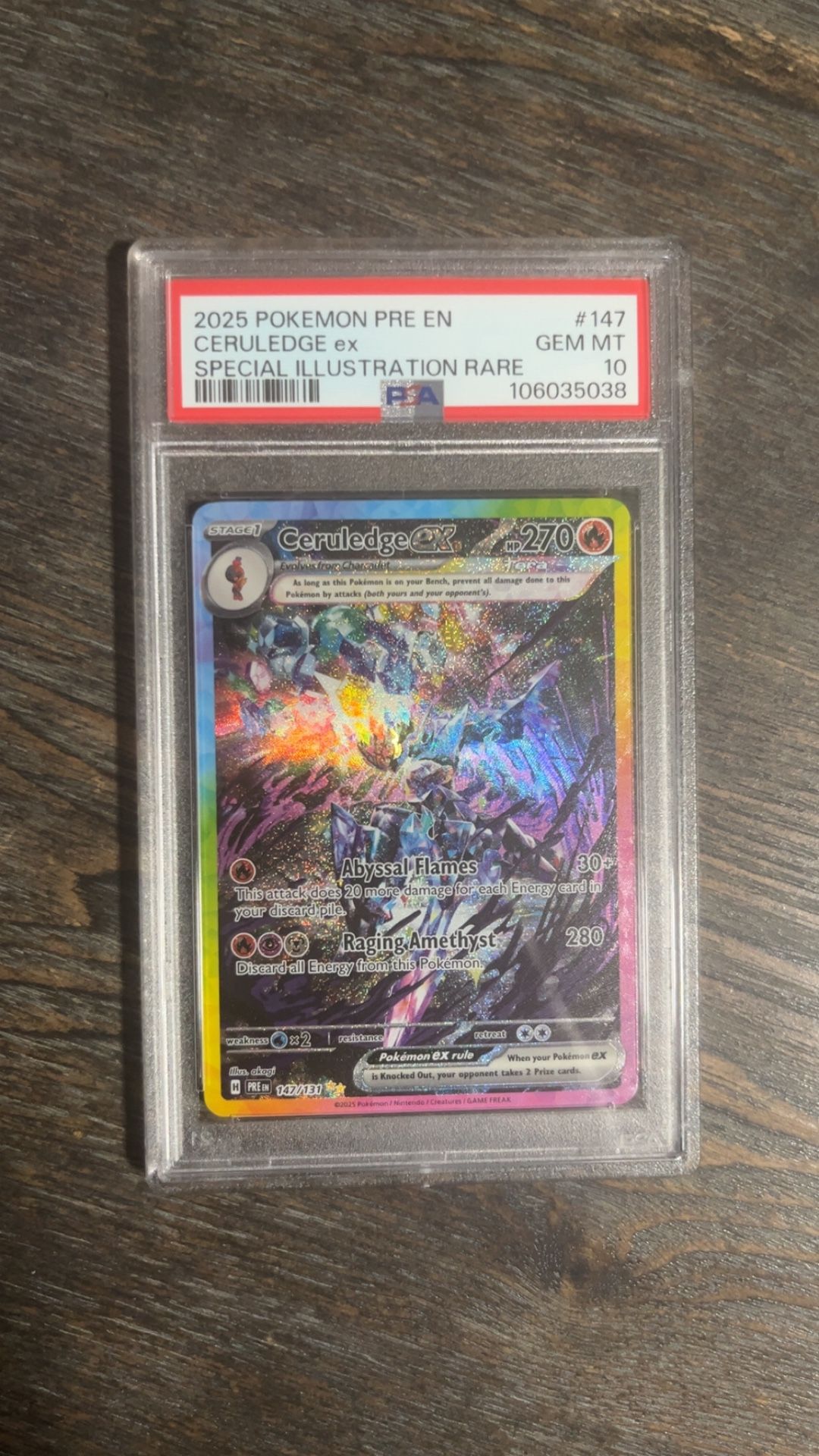 Pokemon Prismatic Ceruledge EX 147/131 PSA 10 for Sale in Phoenix, AZ ...