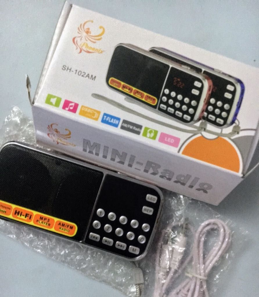 New iPhoenix Digital Rechargeable Mini LED USB AM/FM Radio Mp3 Speaker ...