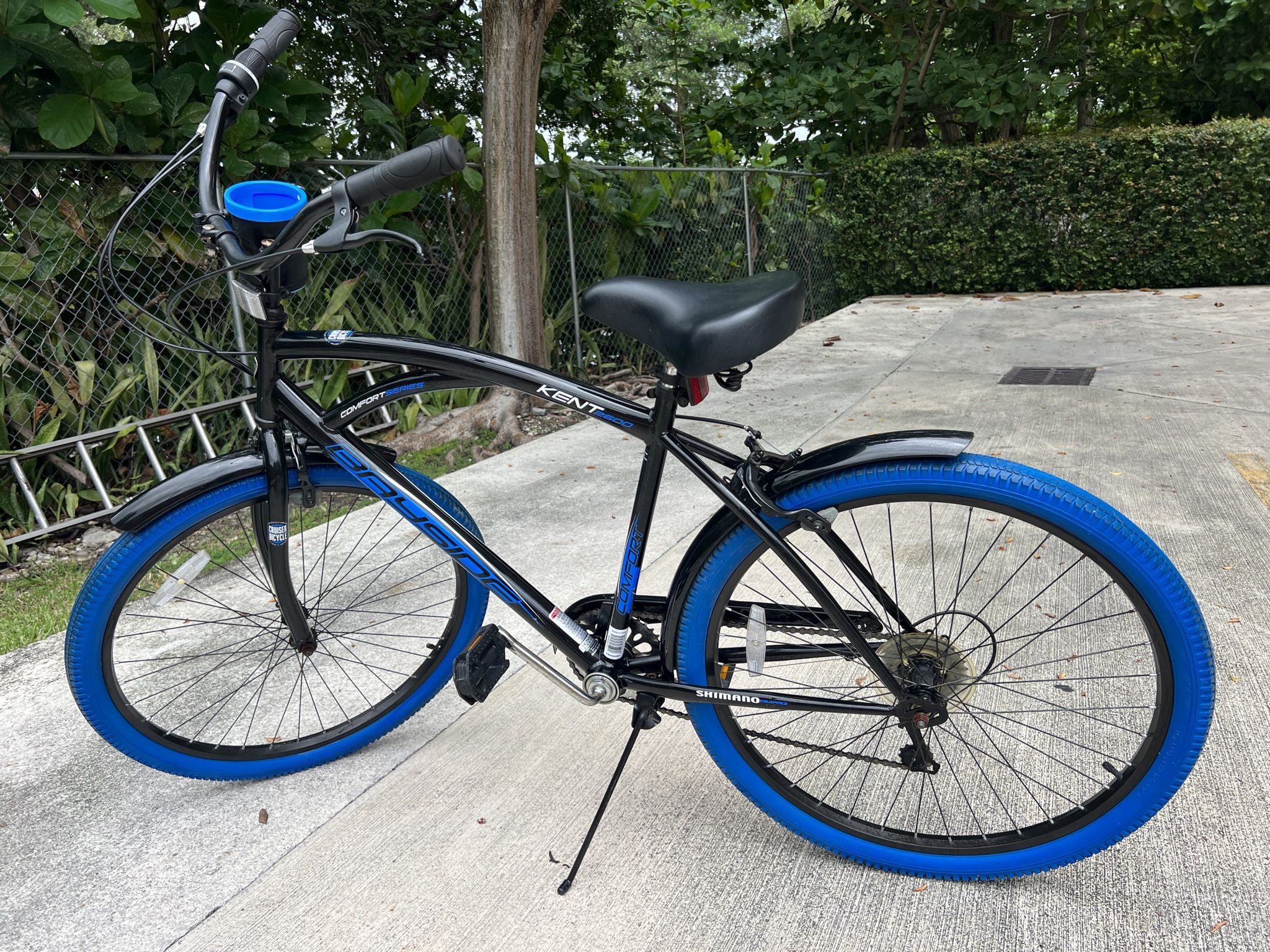 Bicycle 26-inch Kent Bayside Cruiser Bicycle, Black/Blue for Sale in ...
