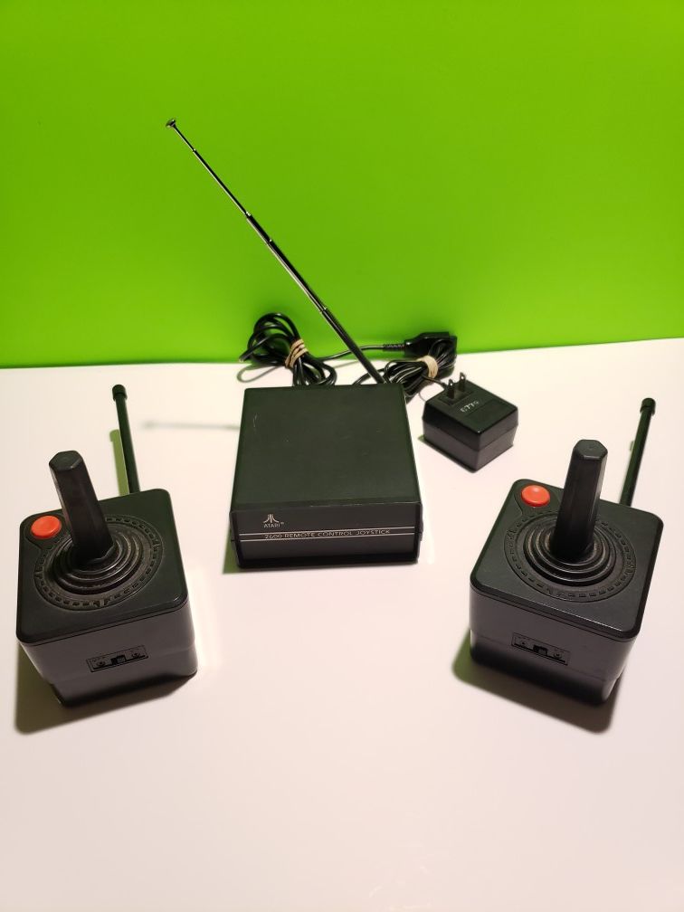 Atari 2600 Wireless Remote Control Joysticks + Transmitter 1983 for ...