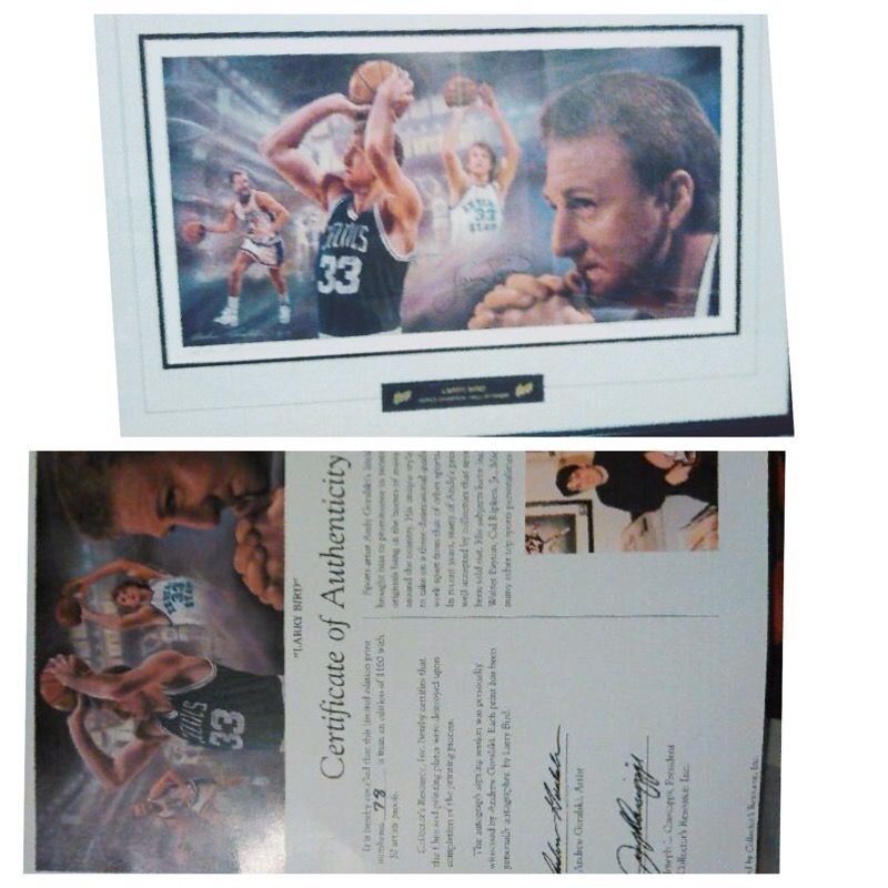 *Larry Bird* Mountain Dew Autographed framed print #78 of 1100 for Sale ...