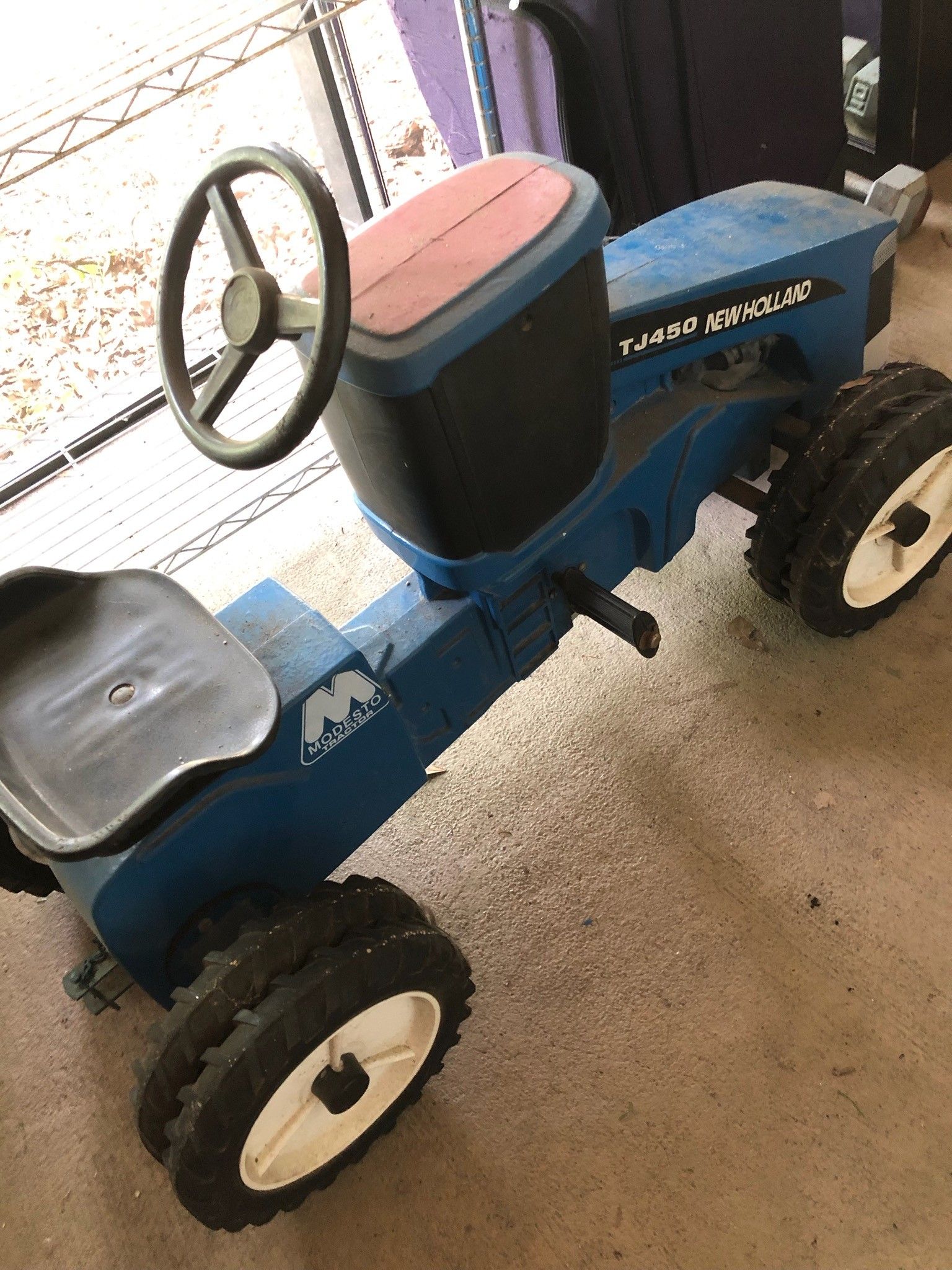 NEW HOLLAND TJ450 4WD TOY RIDE ON PEDAL TRACTOR WITH DUALS, MADE IN THE ...