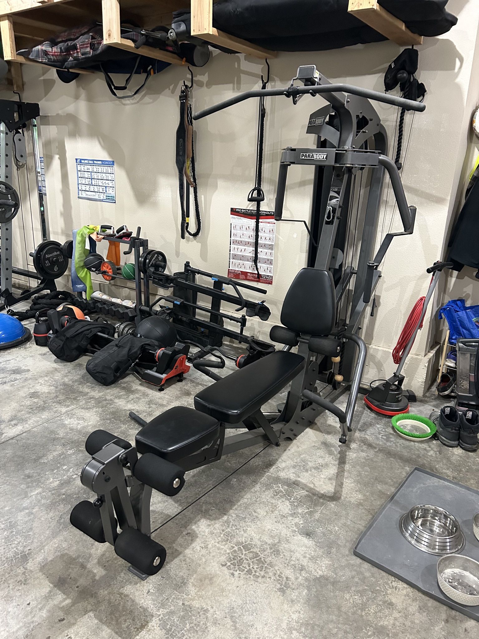 Parabody GS6 Multi Gym with Exercise Bench, Weights & Accessories for ...