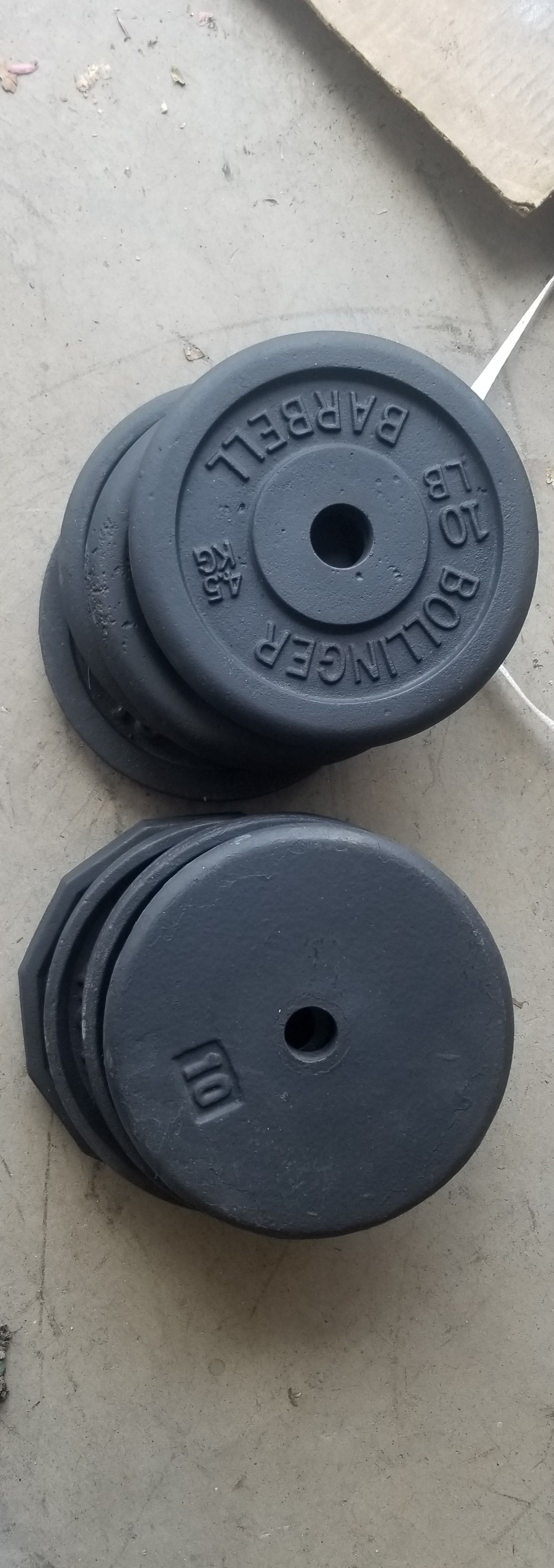 Eight 10 Pound Standard Plate Weights for Sale in Gilbert, AZ - OfferUp