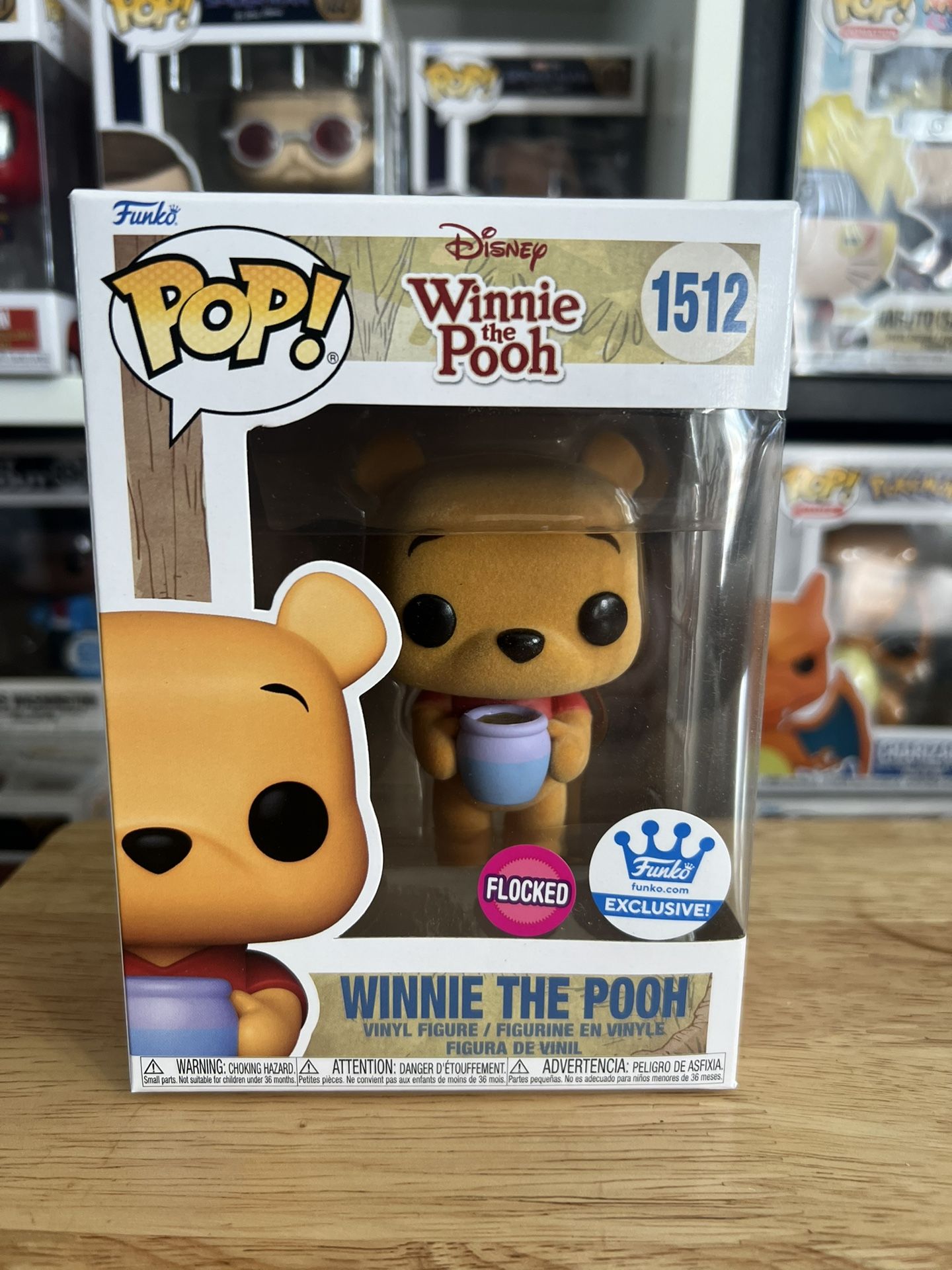ONLY 5000 PIECES FLOCKED (FUZZY) EXCLUSIVE WINNIE POOH HONEY POT FUNKO ...