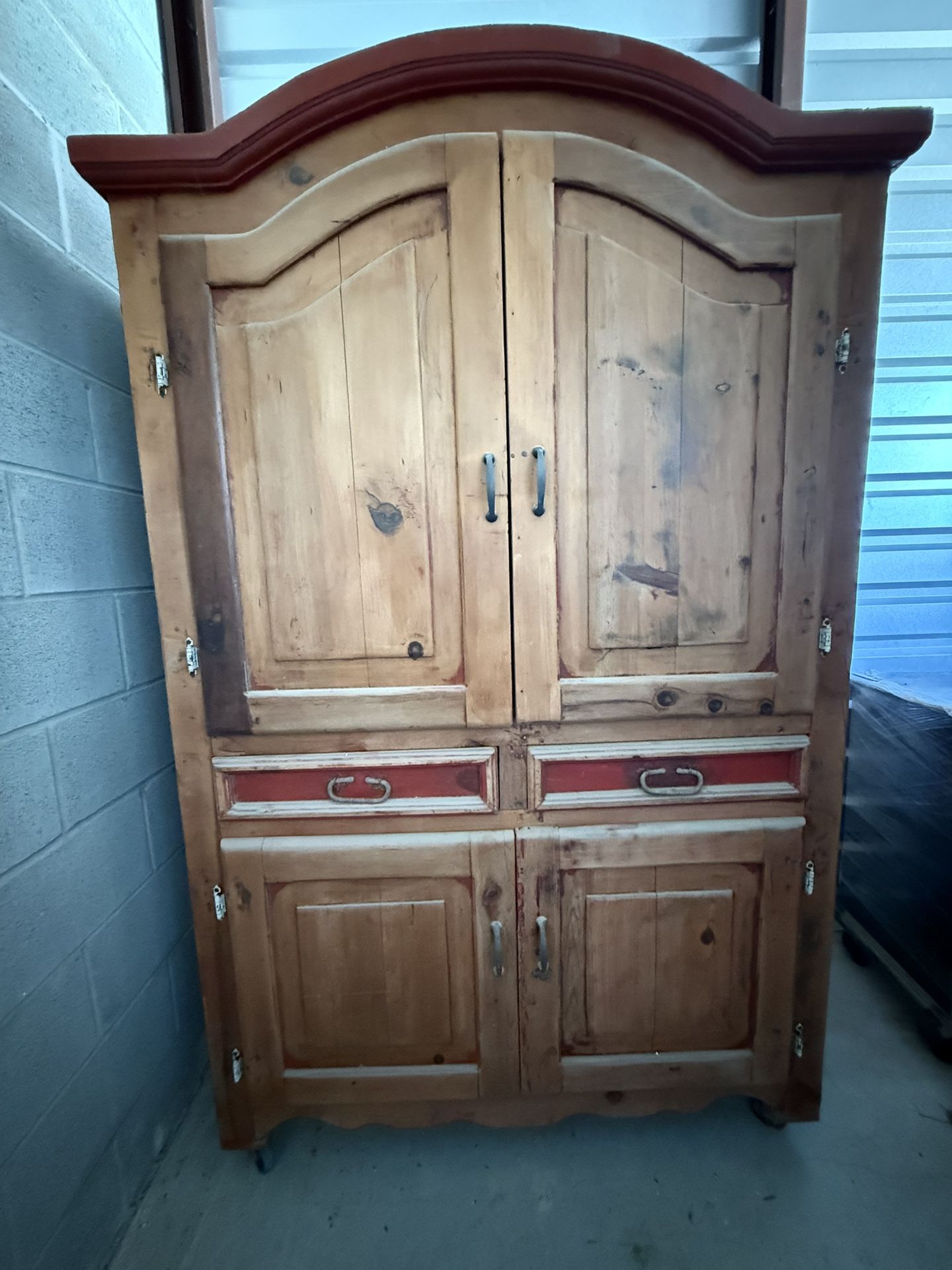 Rustic Large Armoire Cabinet for Sale in Pharr, TX - OfferUp