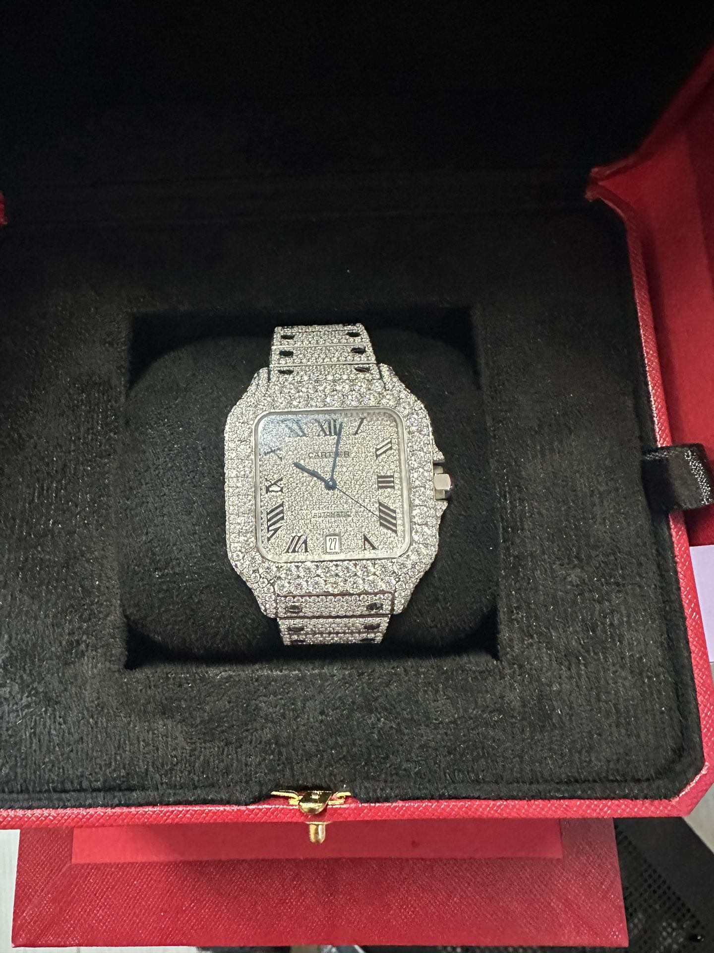 Cartier Santos Fully Bussdown Moissanite For Sale In Pembroke Pines Fl