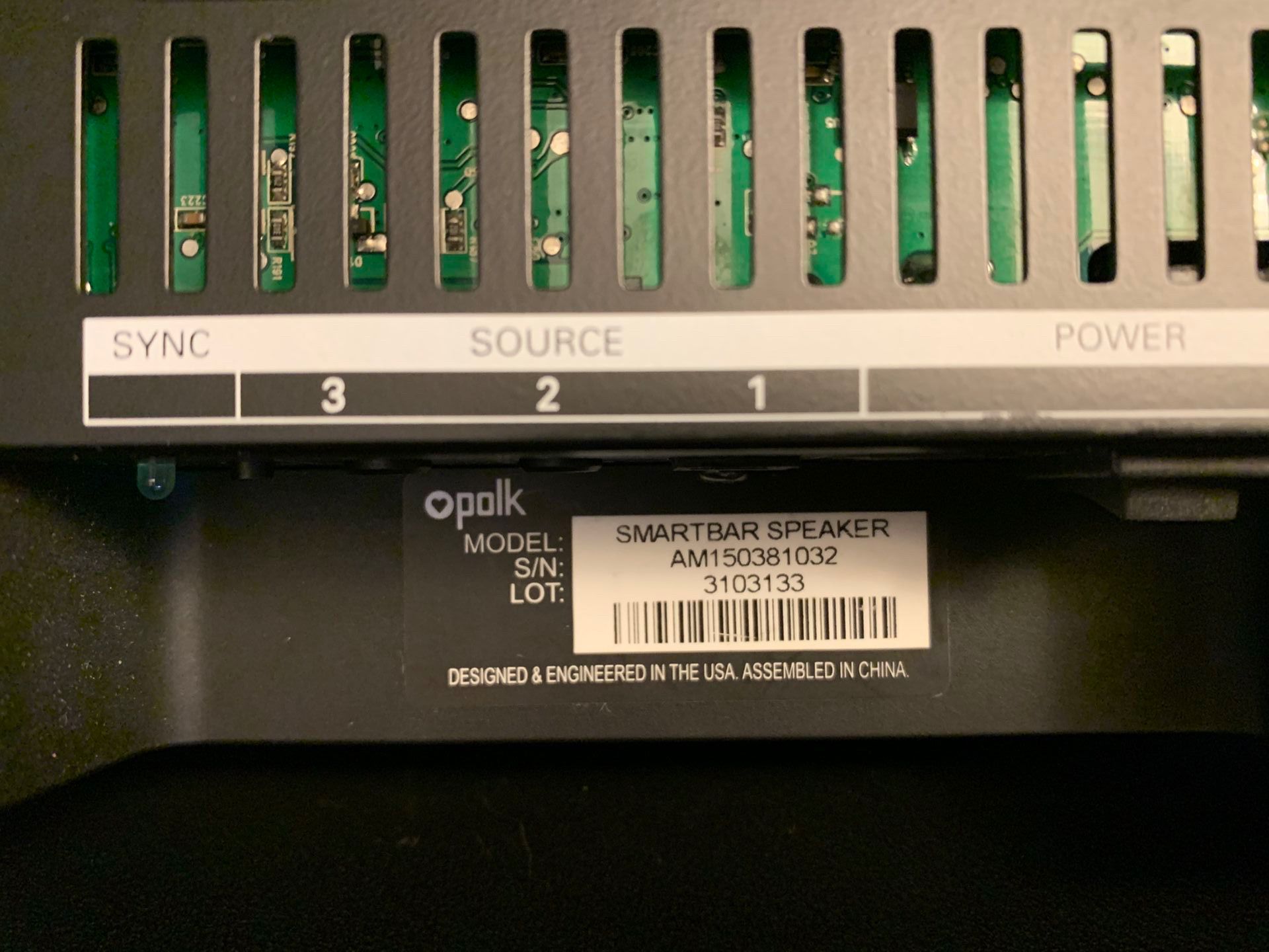 Polk Smartbar Soundbar Speaker, Subwoofer AM1503 /1504 Bluetooth for ...