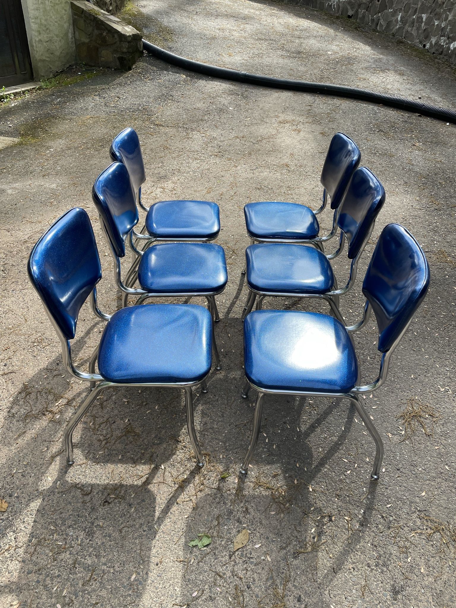 Set Of 6 Diner Chairs (Blue) for Sale in Summit, NJ - OfferUp