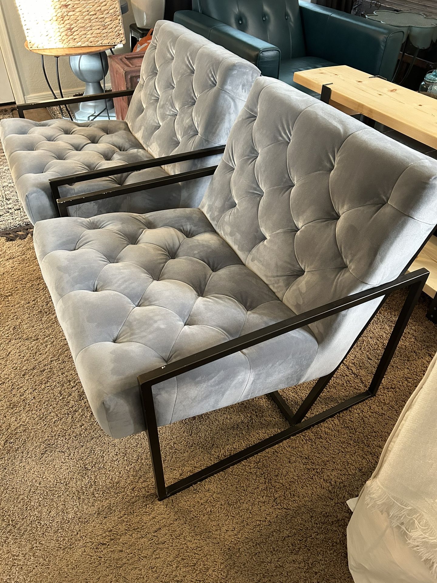 Microfiber Velvet Chairs (pair) for Sale in Gilbert, AZ - OfferUp