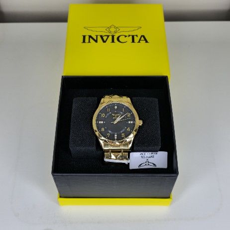 Invicta Gold and Black Specialty I Men's Watch New with Box and Tag for ...