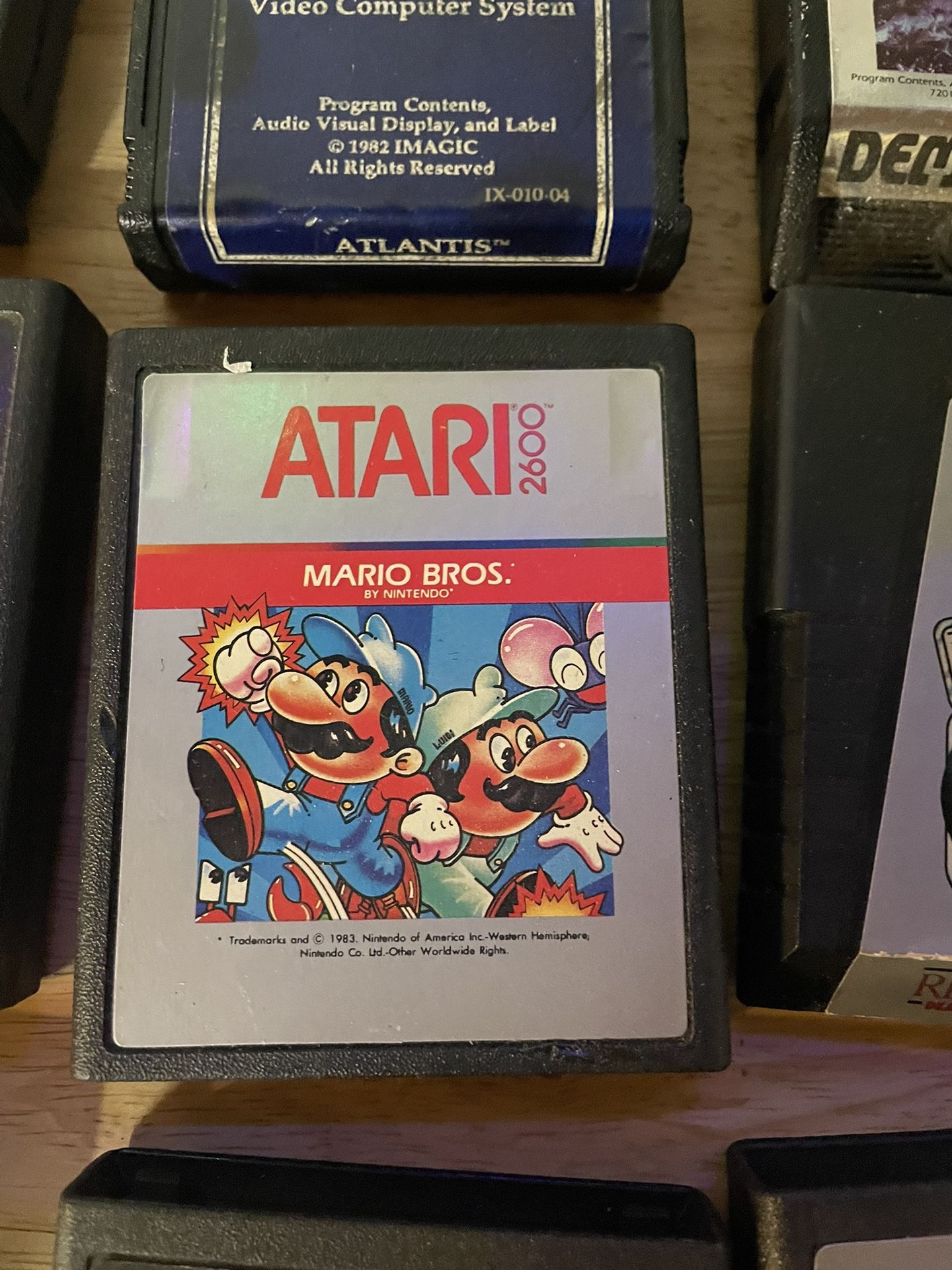 Atari 2600 With Over 30 Classic Games Mario Bros Star Wars Centipede ...