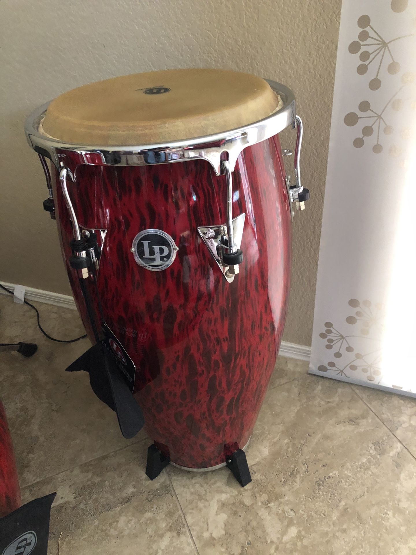 LP Classic II 3-Piece Conga Set Chrome Hardware Lava Red for Sale in ...
