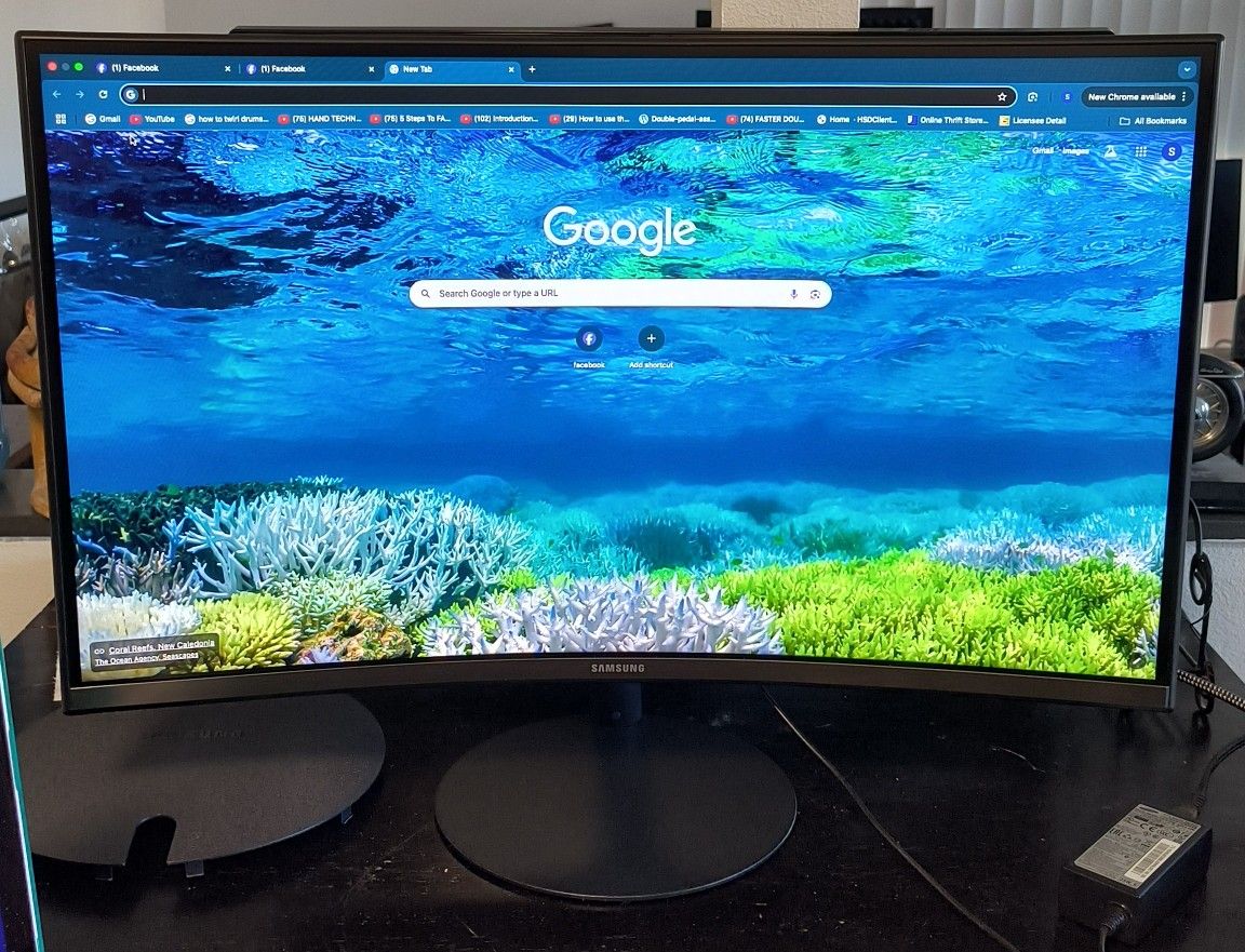(2022) SAMSUNG T550 Series 27" FHD 1080p Computer Monitor, 75Hz, Curved ...