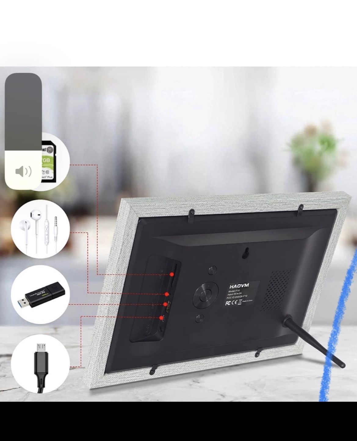 Digital Photo Frame WiFi 10 Inch Touch Screen HD IPS Display Digital ...