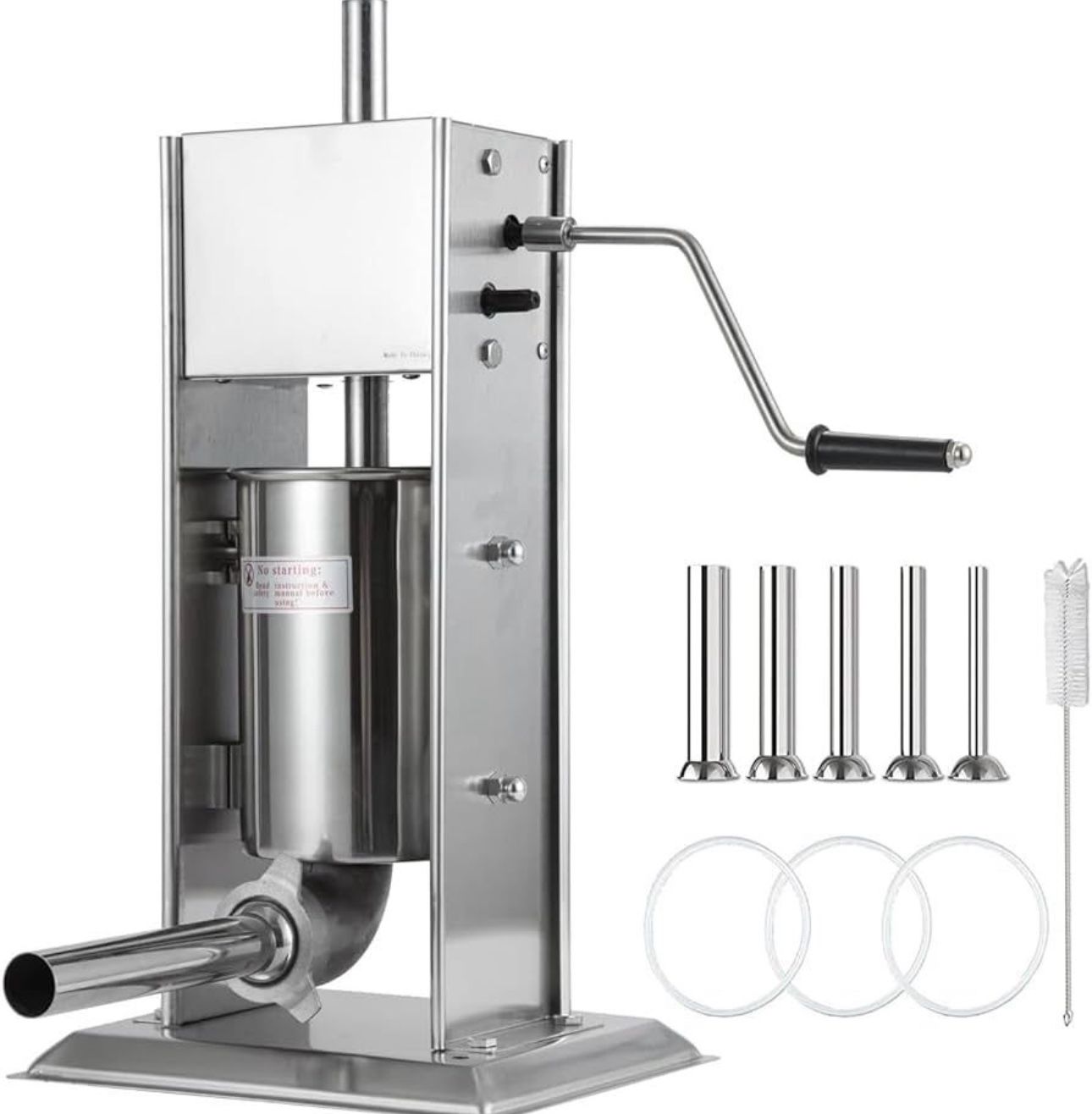 Zhaiupon 3 L Manual Sausage Stuffer 7Lbs Capacity Stainless Steel ...