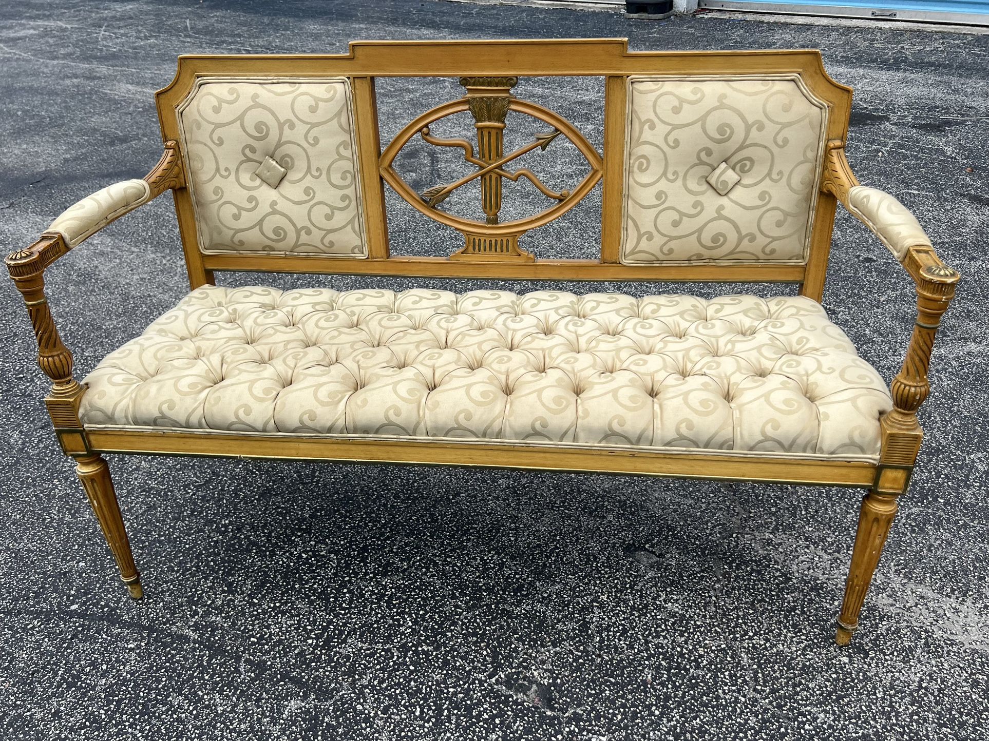 Vintage Neo Classical Louis XVI Style Italian Regency Wooden Framed ...
