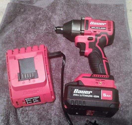 Bauer Brushless 20V Impact Wrench, Battery & Charger for Sale in Garden ...