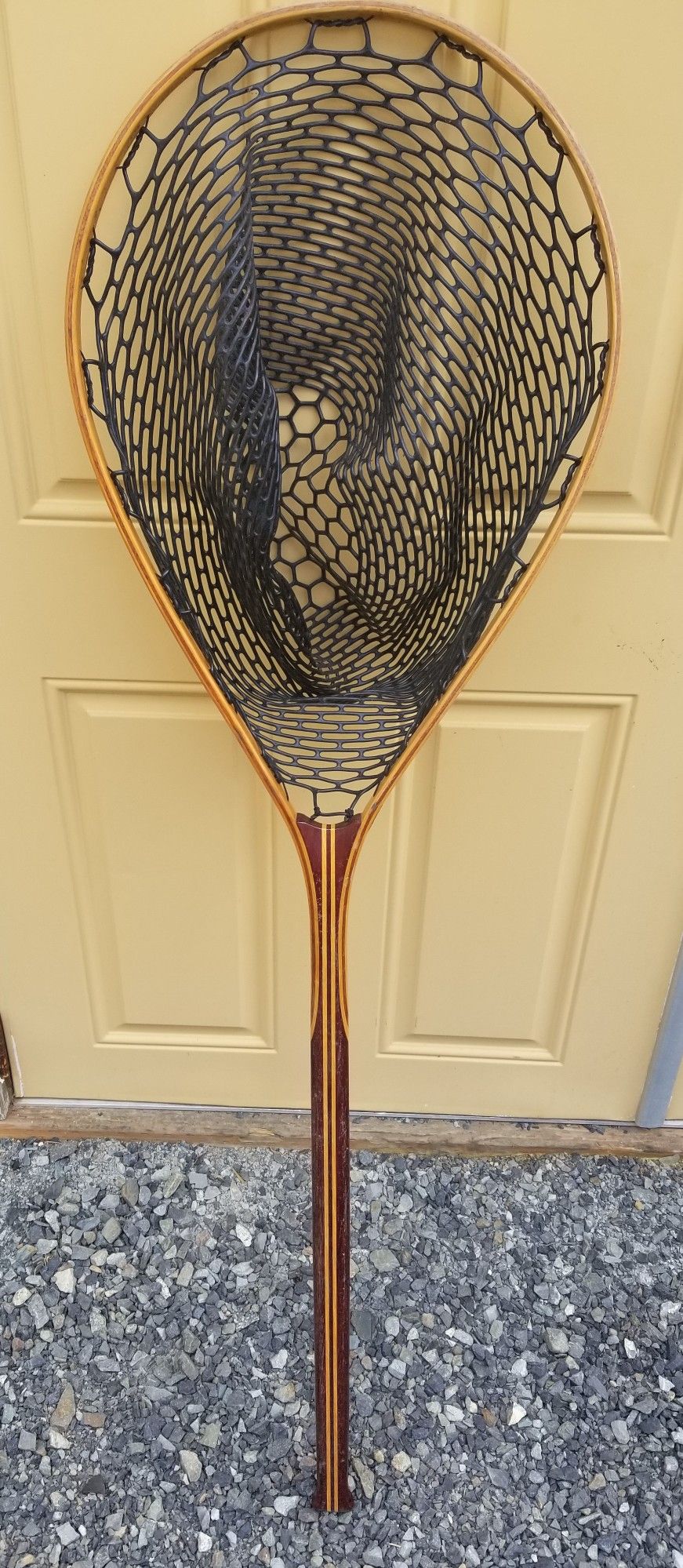 Wood Landing Net Fisknat Guide Boat Net with Rubber Bag for Sale in ...