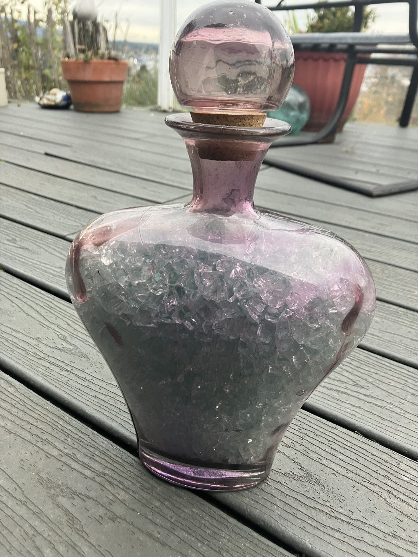 Large 15 Inches By 12 Inches Purple Glass Bottle for Sale in Anacortes ...