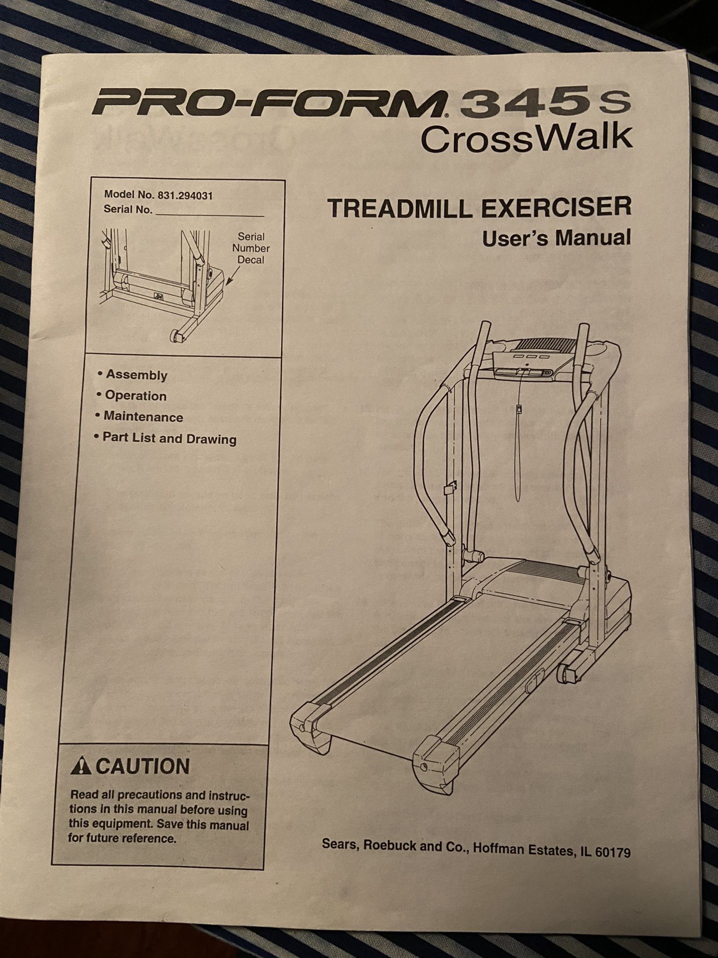 PRO-FORM 345s Crosswalk Treadmill for Sale in Shelby, NC - OfferUp