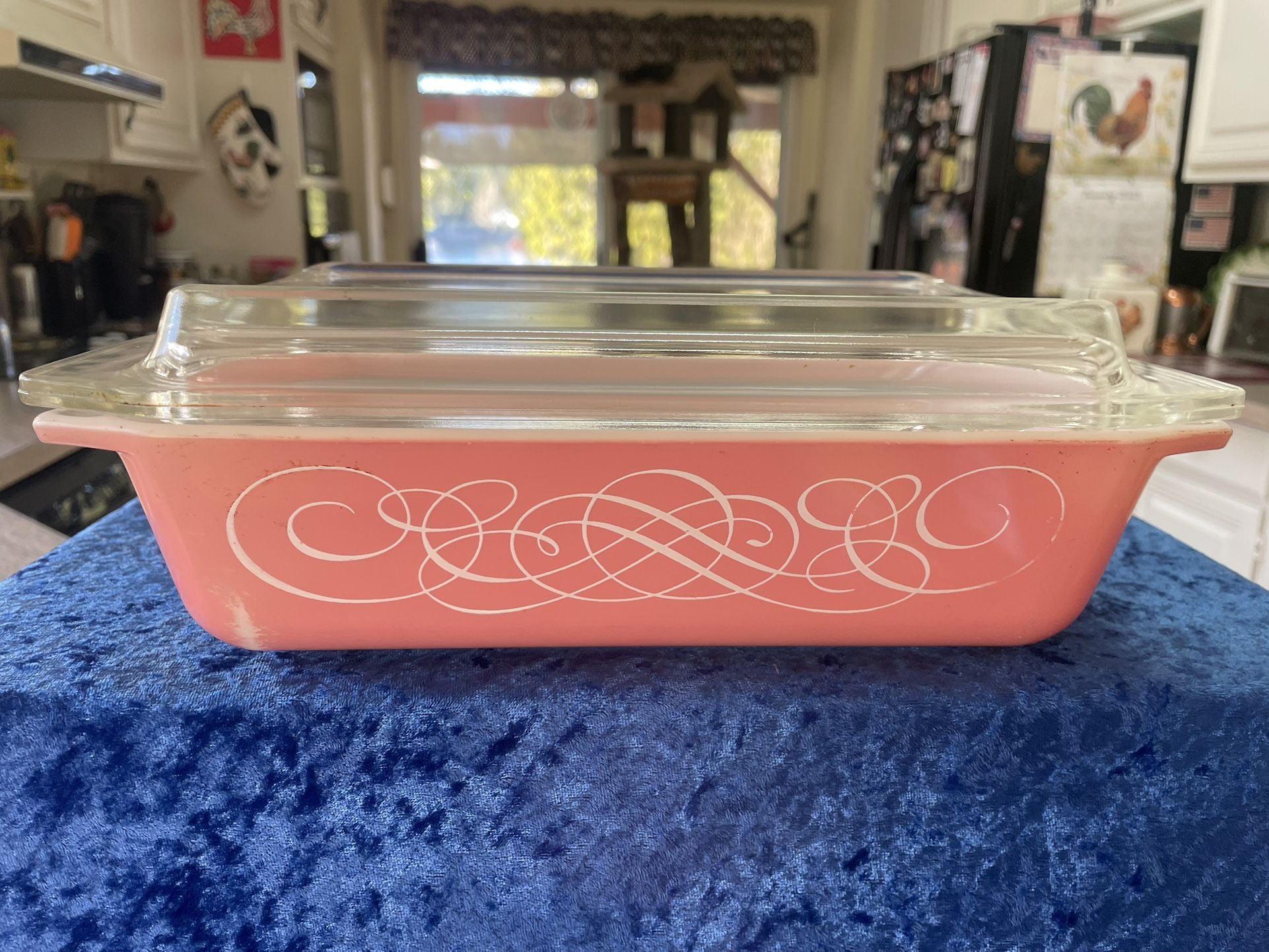 Pyrex “Pink Scroll” (MCM) Hard To Find 1958 Promotional Pattern Space ...