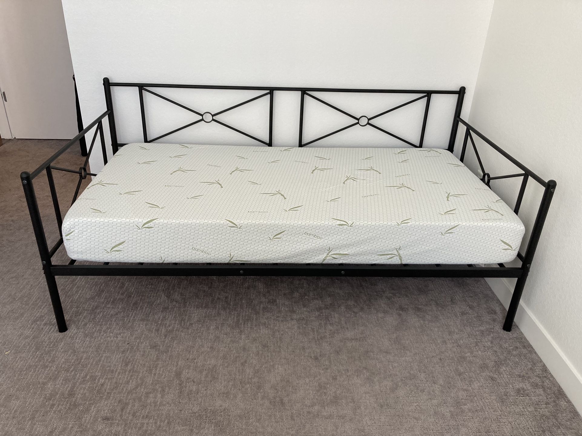 Like New Twin Daybed Frame + Memory Foam Mattress for Sale in Denver ...