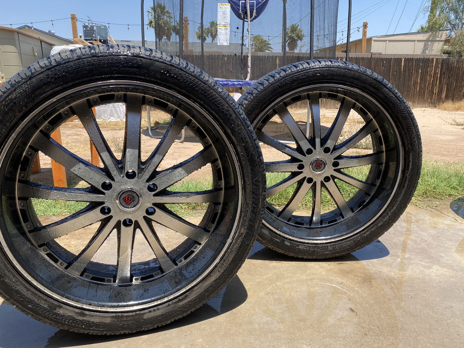 Red Sport 24 Inch Rims And Tires for Sale in Phoenix, AZ - OfferUp