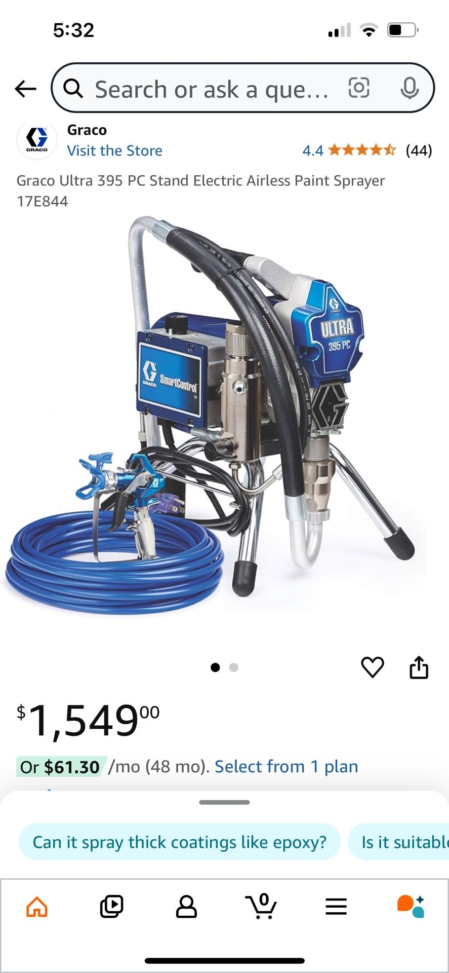 Graco 395 Paint Sprayer for Sale in Bonney Lake, WA - OfferUp